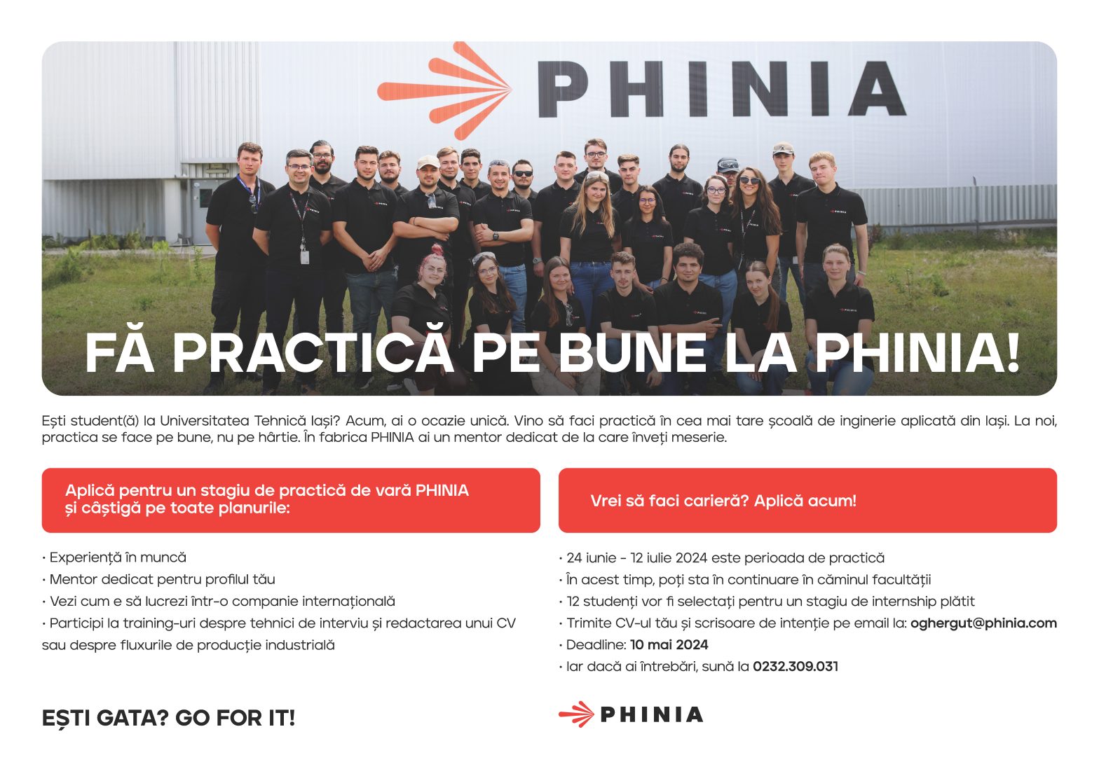 PHINIA-2024 – Facultatea de Ştiinţa şi Ingineria Materialelor